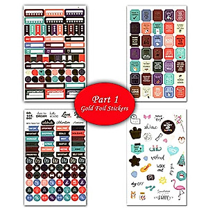 Deselen Happy Planner Stickers, Calendar Planner, Planner Stickers, Aesthetic Calendar Stickers for Teacher Planner, Teacher Stickers, Happy Planner Stickers, (Set of 12 Sheets 725 Stickers)