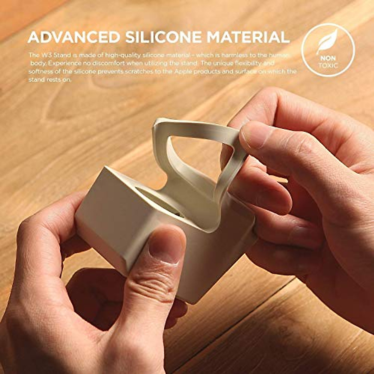 elago W3 Stand Compatible with Apple Watch Series 8/SE2/7/6/SE/5/4/3/2/1 (45mm, 44mm, 42mm, 41mm, 40mm, 38mm) (Classic White) - Classic Monitor Design, Compatible with Nightstand Mode