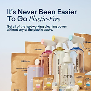 BLUELAND Scrub Sponge, 3-Pack, Dual-Sided Dish Loofah, Plastic-Free, Plant-Based Kitchen Scrubbing Non-Scratch