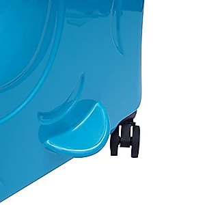 DNYSYSJ 20 Inch Children's Ride On Trolley , Portable Universal Wheel , Carry On Luggage, Waterproof Unisex Boys Girls Travel Suitcase With Lock, ABS+PC (Blue)