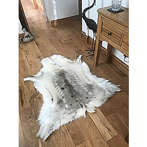 Lambland Grade A Luxury X-Large Reindeer Hide/Skin/Rug in Light Shade Natural Colors