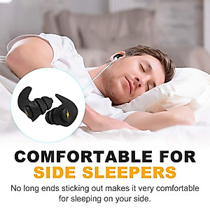 Ear Plugs for Sleeping Noise Cancelling,6 Pairs Comfortable Silicone Sound Blocking Earplugs, Reusable Washable Earplugs for Sleeping, Work, Study, Snoring,Concerts and Hearing Protection