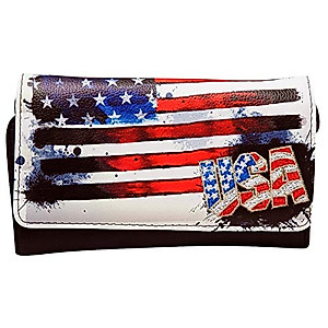 HW Collection USA American Flag Stars Stripe Concealed Carry Country Patriotic Handbag Wallet Set (USA Flag Set)