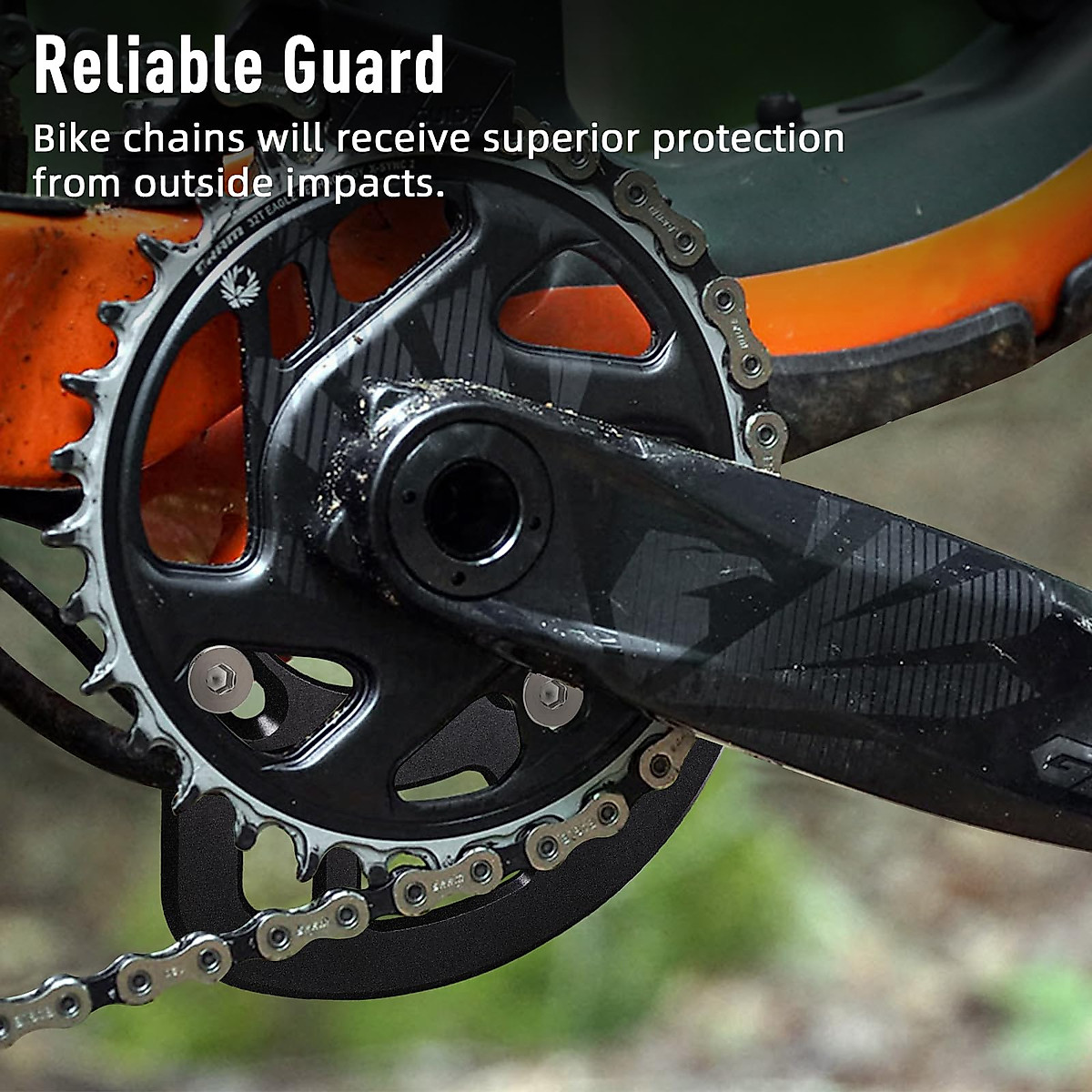 MTB Bash Guard - for 26t-36t Cassette - ISCG05 and ISCG03 Connector - High Tensile Strength Alloy - Protects Bike Chain Effectively - Designed for Mountain Bike Chains and BMX Chains