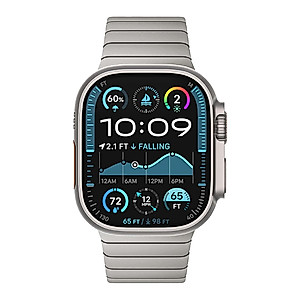 Ultra 2 Metal Bracelet Compatible with Apple Watch Ultra 2 / Ultra Metal Band 49mm for Men - Titanium Color Metal Bracelet