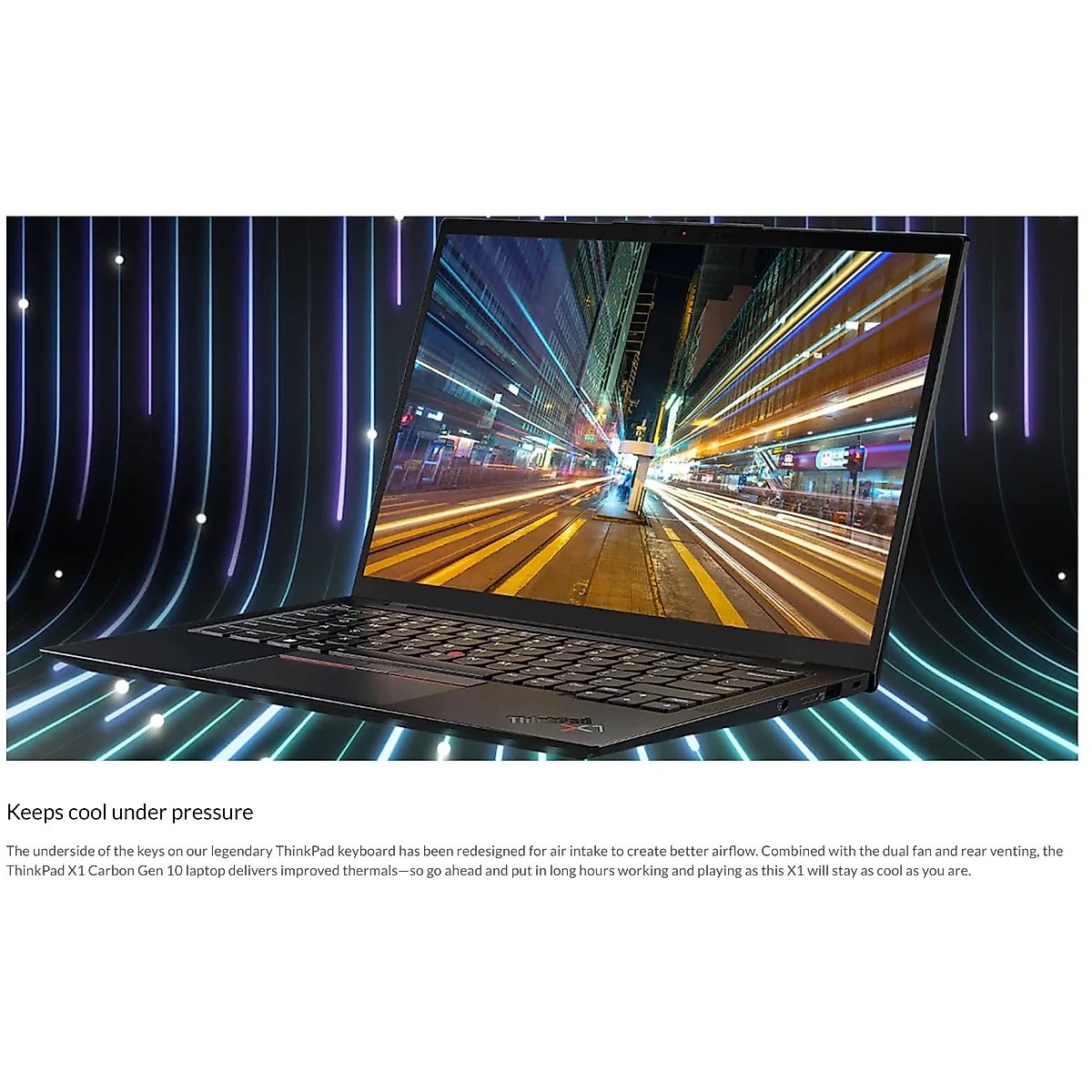 Lenovo Gen 10 ThinkPad X1 Carbon with Intel Core i5-1240P Processor, 14" WUXGA 400nits Anti-Glare Non-Touch Display, 16GB RAM, 512GB SSD, Backlit Keyboard, Fingerprint Reader, and Win11 Pro