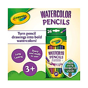 Crayola 24ct Watercolor Colored Pencils, Watercolor Paint Alternative, Craft Supplies