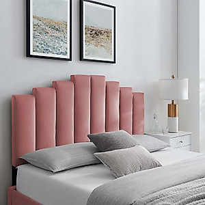 Modway Noelle Performance Velvet Full/Queen Headboard in Dusty Rose