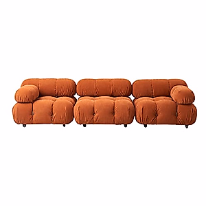 Creative Co-Op Mimosa Modular Bread Sofas, Rust