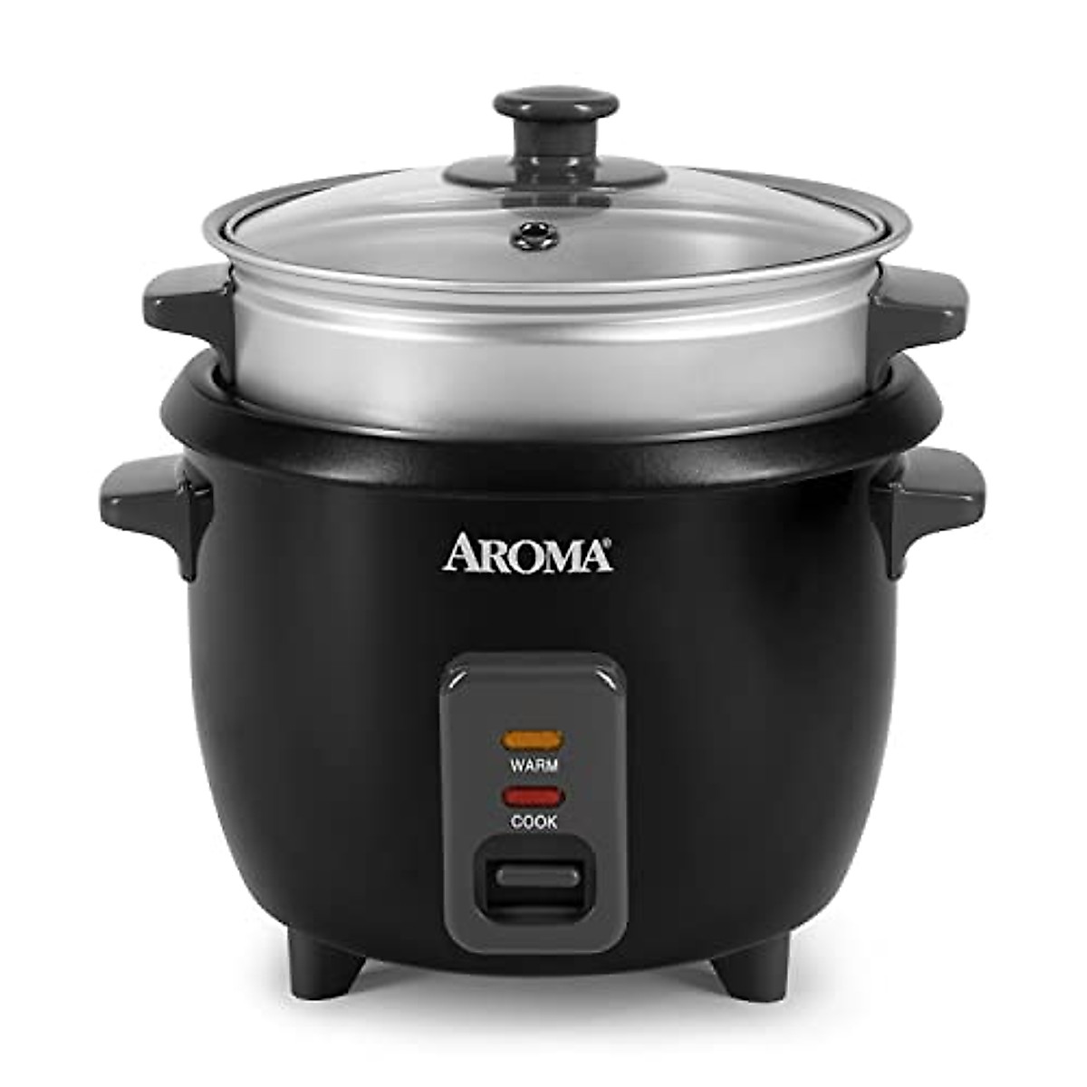 Aroma Housewares ARC-363-1NGB 3 Uncooked/6 Cups Cooked Rice Cooker, Steamer, Multicooker, 2-6 cups, Black