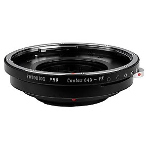 Fotodiox Pro Lens Mount Adapter with Built-in Aperture Control Iris, for Contax 645 lens to Pentax K-Mount (PK) DSLR Cameras