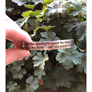 Quotable Cuffs Serenity Prayer Bracelet- Inspirational Engraved Pewter Bracelet by Whitney Howard Designs