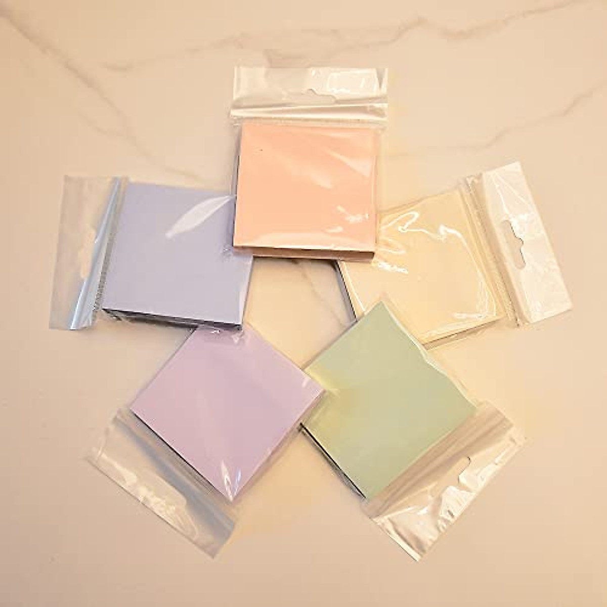 Navrex Sticky Notes 5 Pads 3x3 Self-Stick Notes, 5 Color, 100 Sheets/Pad
