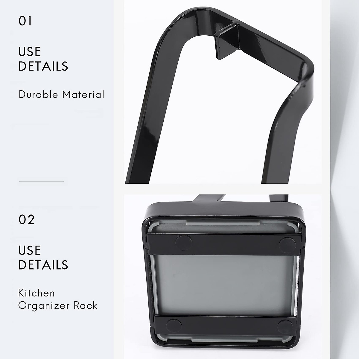 Pot Lid Holder,Spoon Rest Holder,Stainless Steel Lid Stand,Utensils in Kitchen,Black