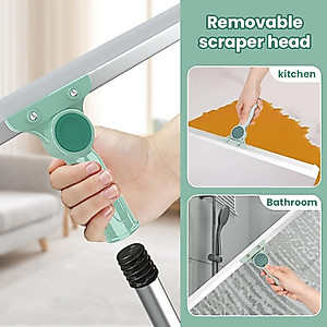 Silicone Floor Scraper, 2024 New Rubber Squeegee Broom for Sweeping Indoor, Multifunction Magic Floor Broom Household Cleaning Broom for Floor Bathroom Kitchen Shower Tile Pet Hair Glass (3, M)