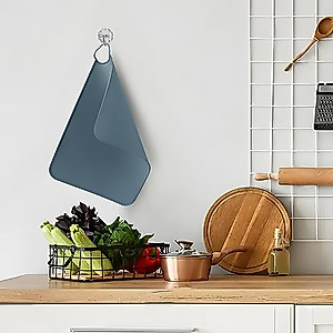 PandaEar 2 Pack Silicone Placemats for Baby Kids, Food Grade Non-Slip Eating Table Mats Portable Toddler Placemats for Dining Table & Restaurants -Blue & Brown