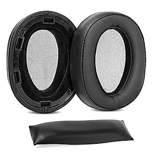 TaiZiChangQin Ear Pads Cushion Headband Replacement Compatible with Sony MDR-100ABN 100ABN WH-H900N Headphone ( Protein Leather )