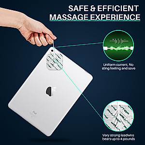 FITOP TENS Unit Pads 44 Pcs EMS TENS Electrodes Strong Adhesive Size 2X2