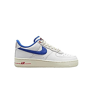 Nike Women's Air Force 1 '07 LX Sneakers (Summit White/Hyper Royal, 9)