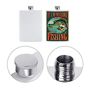 PYD Life Sublimation Stainless Steel Hip Flask Blanks White 8 OZ for Liquor,Leakproof Drinking Camping Pocket Wine Flask,Christmas Birthday Gifts 4 Pack