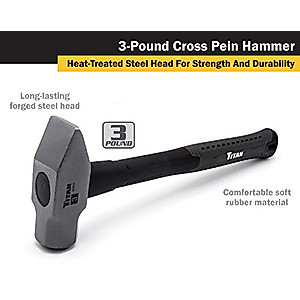 Titan 63004 3lb (48oz) Cross Peen Hammer