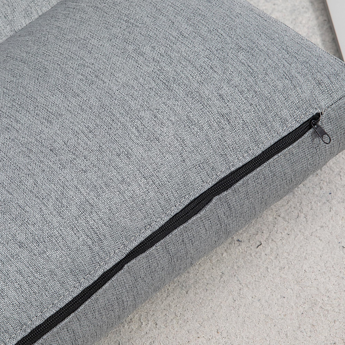 HOMCOM Folding Floor Chair, Convertible Lazy Sofa Bed, Floor Couch with 6-Position Adjustable Backrest and Pillow for Reading, Gaming, Meditating, Gray