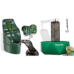 NEPTONION Chameleon Feeding Kit, Come with a Hookable Feeding Bowl and a Reptile Water Feeder, Perfect for Leaving Your pet Whilst on Vacation