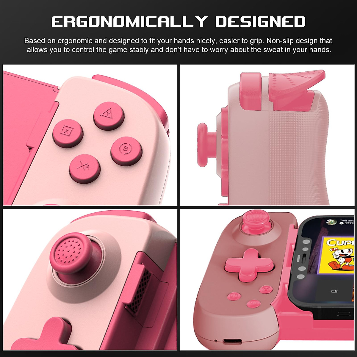 arVin Wireless Gaming Controller for iPhone, iPad, Android, Samsung Galaxy, Tablet, Switch, PS4, PC Gamepad with Hall Effect Joystick/Turbo/6-Axis Gyro/Vibration, Direct Play for Call of Duty, Genshin