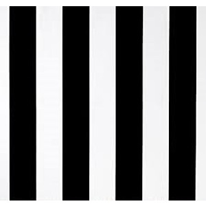 RSH DECOR: Tufted Adirondack Chair Cushion Set of 2 | 42.5” x 21” | All-Weather Spun Fabric | Water and Fade-Resistant | Outdoor Cushions for Patio Furniture | Black & White Stripe