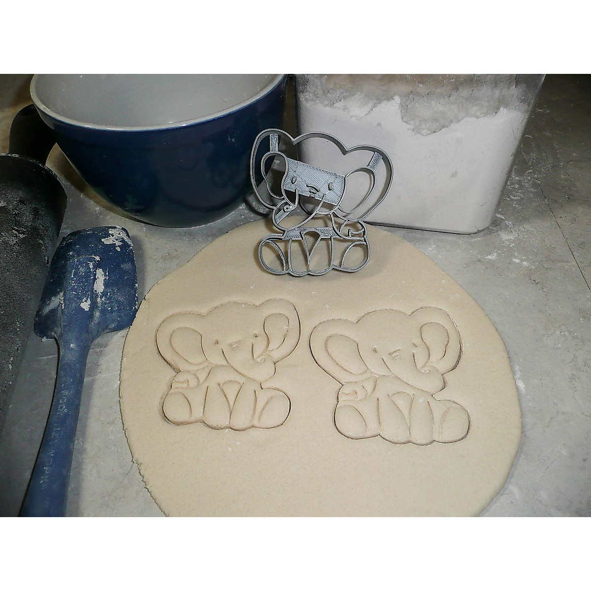 Baby Elephant Shower Gender Reveal Stencil and Cookie Cutter Decorating Set Made in USA LSC2558