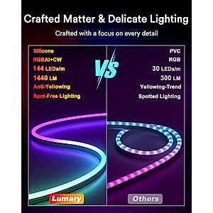 Lumary Smart Outdoor Neon Rope Lights, 32.8ft 16,000lm UFO LED High Bay Light