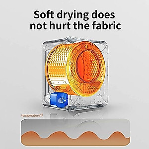 6.6Lbs Portable Clothes Dryer, 120V/850W Comtact Mini Dryer Machine with Exhaust Pipe, LED Touch Control Panel, Portable Dryers for Laundry, Apartment, Dorm, RV, Blue&Black