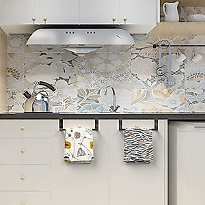 Towel Rack for Cabinet, Strong Steel Kitchen Over Cabinet Towel Bar Rack