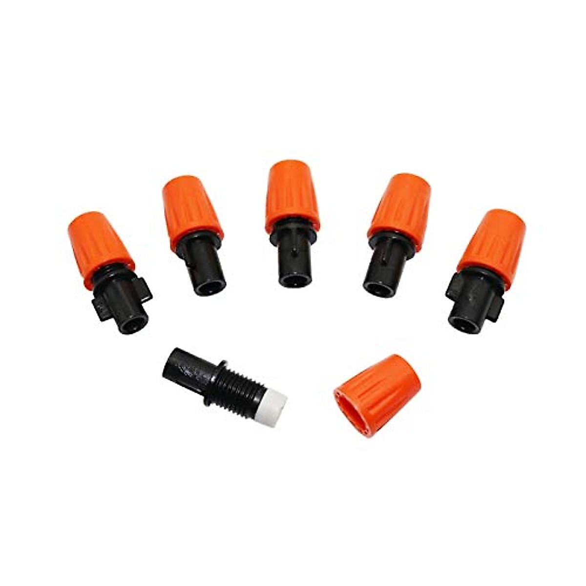 Greenhouse Micro Drip Irrigation 6 Atomizing Spray Nozzles, Spray Cooling Humidifier Nozzle Orange Sprayer Garden Irrigation System Gardening Accessories (Color : Orange)
