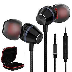 TITACUTE 3.5mm Headphones Magnetic Wired Earbuds for Google Pixel 5a 4a 3a for iPhone 6S 6 5S SE 1st Samsung Galaxy A03s A12 S9 S10 G Power MP 4 Gaming Headset in-Ear Earphones with Microphone Control
