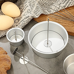 4 Pieces Stainless Steel Cake Heating Core 6 Inch and 2 Inch Silver Heating Rod Cake Baking Supplies for Baby Shower Birthday Party Wedding Cake Decorating Baking Tools Accessories Kitchen Utensils