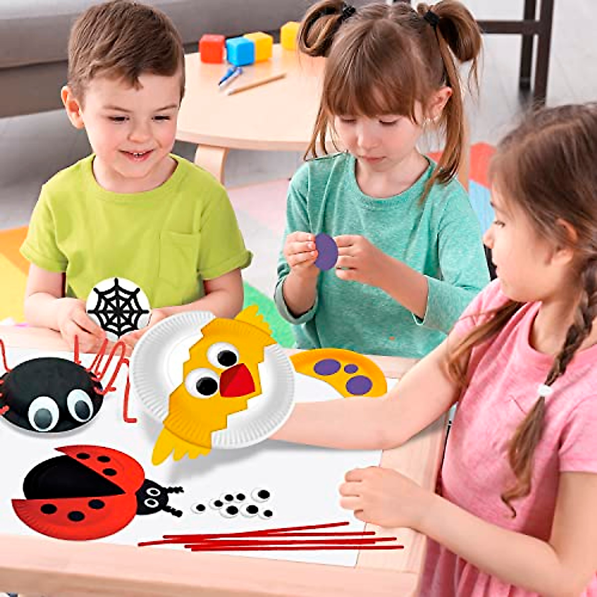 Arts and Crafts for Toddlers, Create Animal Crafts from Paper Plates, Includes All Supplies and Instructions, Best Craft Project Kit for Ages 2-5