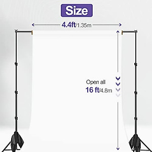 Emart Matte Seamless Photography Background Paper, White Photo Backdrop Paper | 53" x16' | Arctic White | for Photoshoot Backdrop, Food, Product Photography, Portrait, Compatible with Backdrop Stand