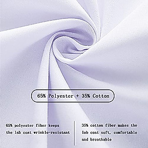 CLanItris Long Sleeve Women Lab Coat Uniforms Coat Jacket with 3 Pockets 38 inch Classic Fit (White, X-Large)