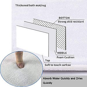 GUDAGUU 4 Piece Christmas Shower Curtain Bathroom Decorations Sets,Santa Claus and Snowmen Bath Decor with Toilet Seat Cover Rug Xmas Theme Rustic Gnome Bathtub Room Accessory Complete Kit