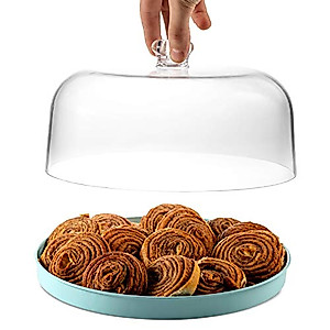 Godinger Cake Stand, Cake Plate Server with Dome, Fruit Platter, Metal Serving Tray and Shaterproof Acrylic Lid