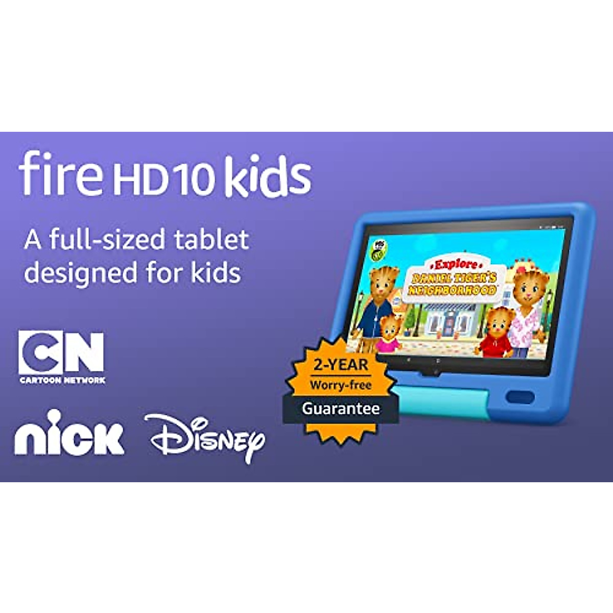 Amazon Fire HD 10 Kids tablet, 10.1", 1080p Full HD, ages 3–7, 32 GB, Sky Blue