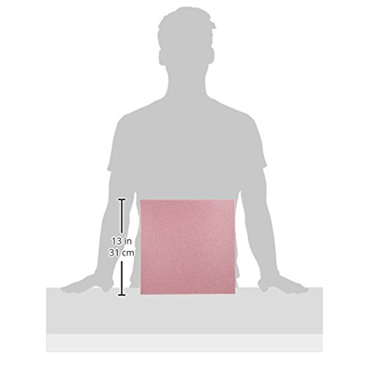 Kaisercraft Glitter Cardstock 12"X12"-Blush 20 Sheets per Package