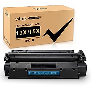 v4ink New Toner Cartridge Replacement for HP C7115X 15X C7115A 15A Q2613X 13X Toner to use for HP Laser Printer 1200 1220 1300 1000 1005 1150 3300 3310 3320 3330 3380 Printers (Black, 1 Pack)