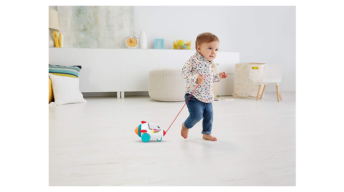 Fisher-Price Pull Along Rocket - Fun Toddler Toy