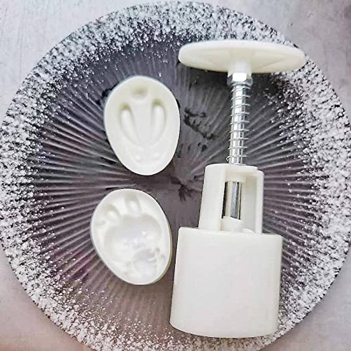 BYNNIX Mooncake Mold, Cute Rabbit Shaped Mooncake Molds Mooncake Moulds DIY Gadgets for Mid-Autumn Festival