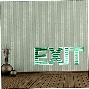 Gatuida Green Exit Luminous Sticker Exit Wall Sticker Emergency Door Exit Sign Luminous Exit Sign