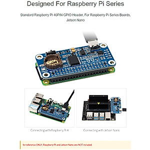 waveshare RTC WatchDog HAT for Raspberry Pi and Jetson Nano,MAX705 Monitoring Circuit with Auto Reset Function,with DS3231SN High Precision RTC Chip