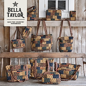 Bella Taylor Cell Phone Wristlet Wallet for Women with Smartphone Pocket and RFID Protection, Primitive Patch Navy Patchwork