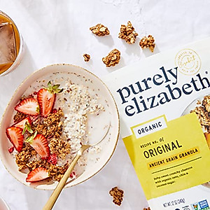 Purely Elizabeth Organic Original, Ancient Grain Granola, Gluten-Free, Non-GMO (3 Ct, 12oz Bags)
